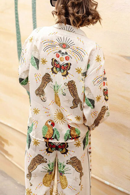 Wild Side Linen-blend Cheetah Unique Print Set – SwimGirlsBoutique