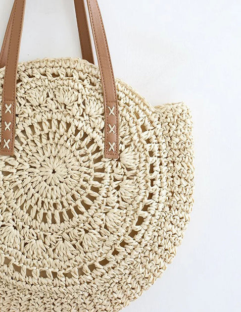 Round Straw Tote Bag – SwimGirlsBoutique